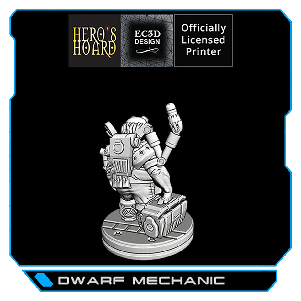 3D Printed Dwarf Mechanic model for Sci Fi Tabletop RPG Starfinder | eBay