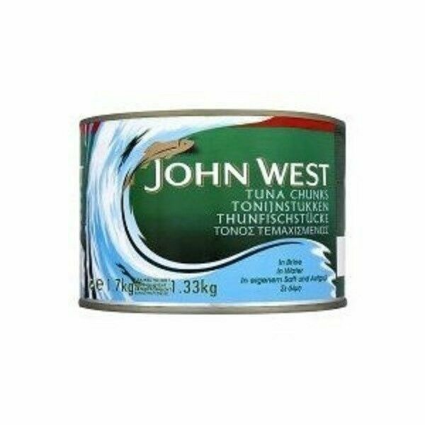 John West Tuna Chunks in Brine 1 X 1.7kg Tin Foods Fish Large Catering ...