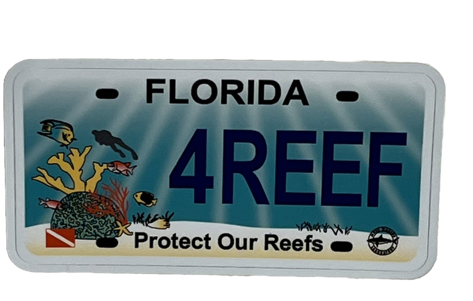 FLORIDA 4REEF Protect Our Reefs Florida Decal 4x2 License Plate Sticker ...