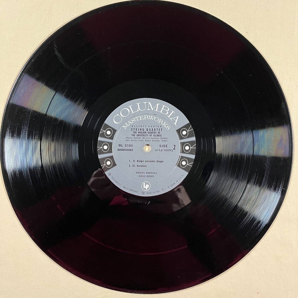 ELLIOTT CARTER String Quartet 1956 Vinyl LP Columbia ML 5104 - VG+ | eBay