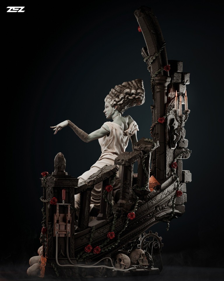 The Bride of Frankenstein Sculpture(300mm)/3D Model/Unassembled/Unpainted/ZEZ | eBay