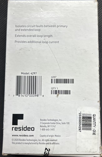 Honeywell 4297 V-Plex Polling Loop Extender Module | eBay