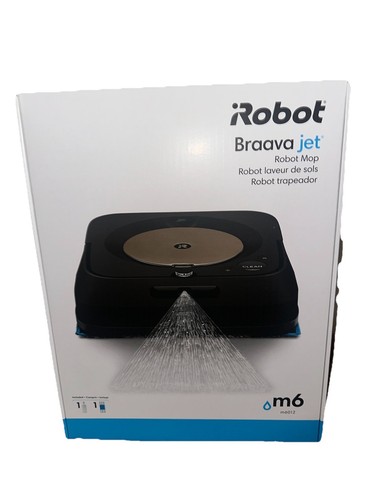 iRobot Braava Jet M 6 Robot Mop Black Wifi Connecting Alexa Compatible ...