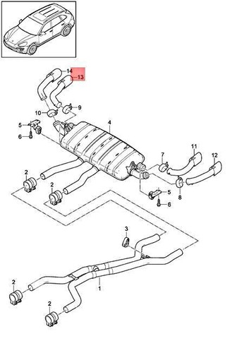 Genuine PORSCHE Cayenne 92A Tailpipe Right 95811125252 | eBay