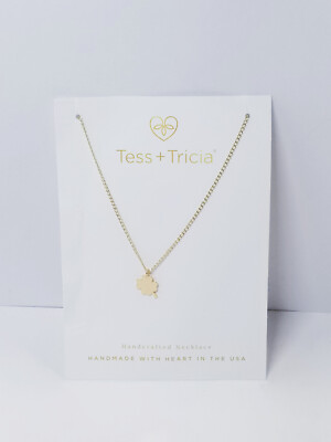 TESS + TRICIA Simple Clover Charm Necklace | eBay