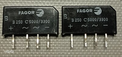 B250 C5000/3300 Genuine FAGOR Bridge Rectifier ( 250V/3.3A Recommend) x ...
