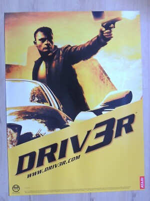 PLV - Driver 3 - PS2 Xbox - Affiche Promotionnel Numérotée | eBay