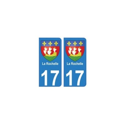 17 La rochelle ville blason autocollant plaque immatriculation sticker ...
