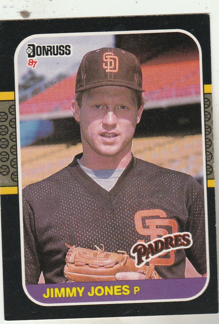 FREE SHIPPING-MINT-1987 Donruss Jimmy Jones #557 PADRES PLUS BONUS ...