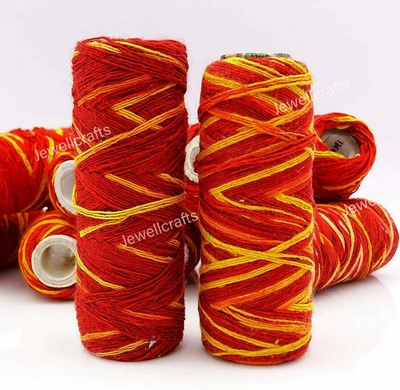 Six Cotton Holy Hindu Sacred Red Wrist Thread Band Moli Mauli Kalawa ...