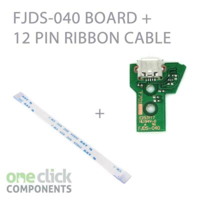 FJDS-040 USB Charging Board & 12 Pin Ribbon Cable for Sony PS4 ...