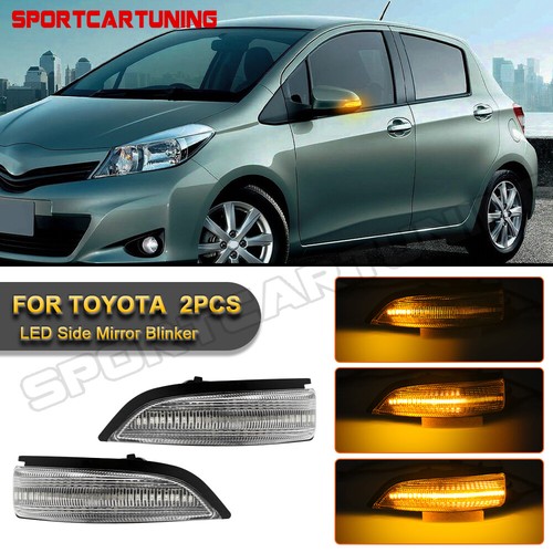For Toyota Yaris Vitz Camry Saloon Sequential LED Side Mirror Turn ...