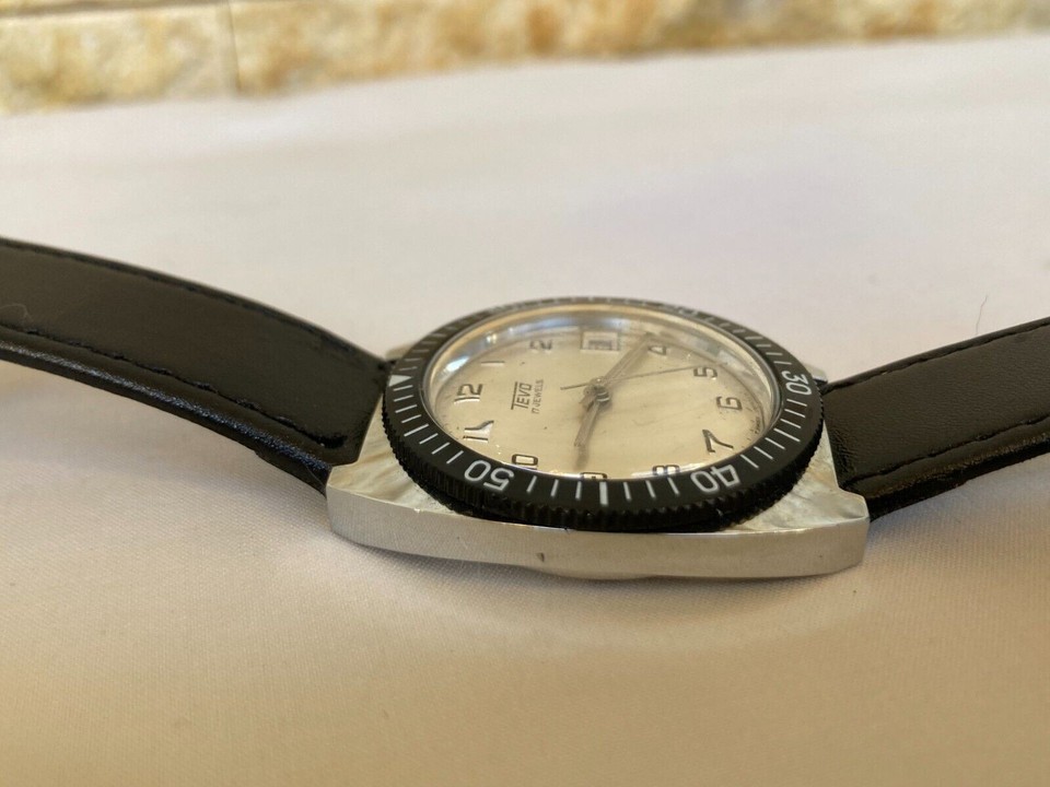 VINTAGE TEVO WATCH 17 JEWELS SWISS MADE HAND WINDING 1940'S MENS GENTS ...