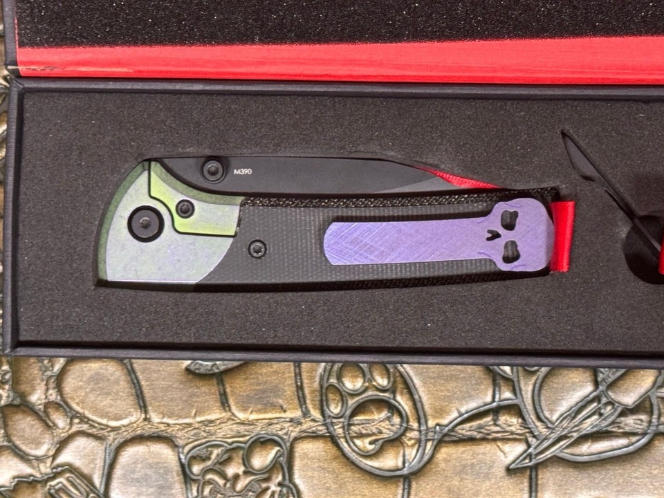 Chaves Knives - Scapegoat - Hulk Finish - Black Worn Micarta/Titanium ...