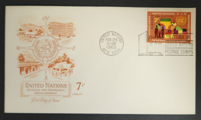 1962 United Nations Housing and Community Development 1st Day Vintage ...