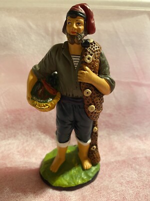 Santon Marcel Carbonel Taille 5 (15 cm) - Le Pêcheur au filet | eBay