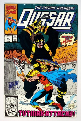 Quasar #12 Signed by Mike Manely Marvel Comics | eBay