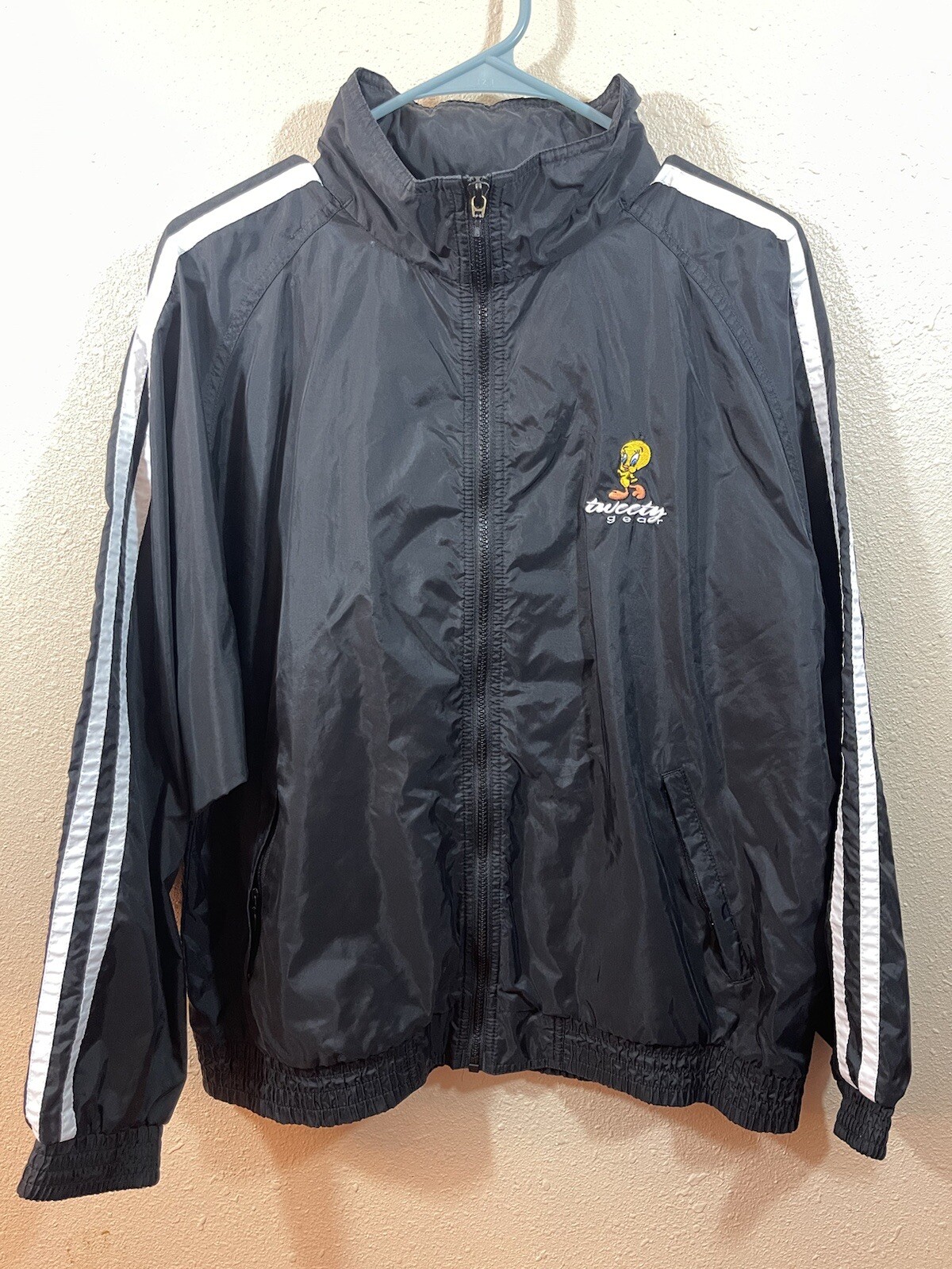 VTG 1999 Warner Bros Looney Tunes Tweety Hooded Windb… - Gem