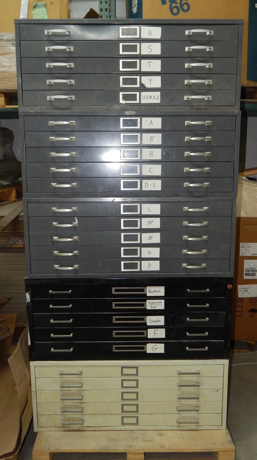 Blueprint / Film Flat Lateral File Cabinet - 36" x 24" / 5 Drawer | eBay