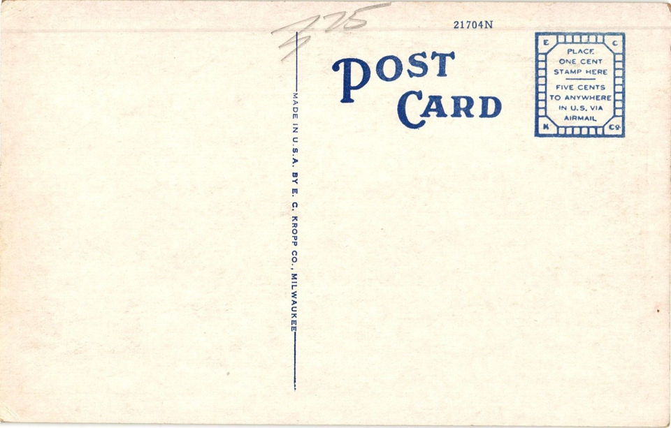Hotel Badger Burlington WI White Border Unused Postcard c1920s | eBay
