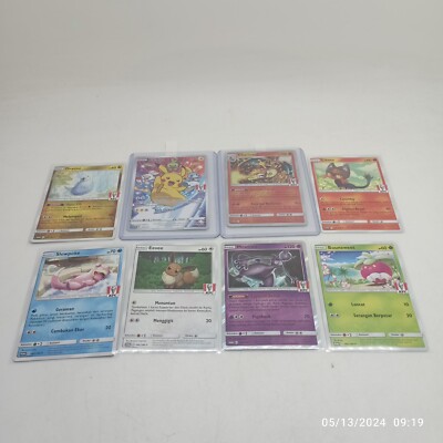 Pokemon KFC Indonesia Promo Stamp Complete Set Charizard Pikachu Mewtwo ...