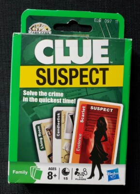 Clue Suspect Card Game by Hasbro ~ NEW Open Box ~ Cards Sealed | eBay