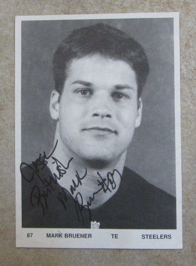 MARK BRUENER AUTOGRAPH SIGNED TEAM PUBLICITY PHOTO PITTSBURGH STEELERS ...
