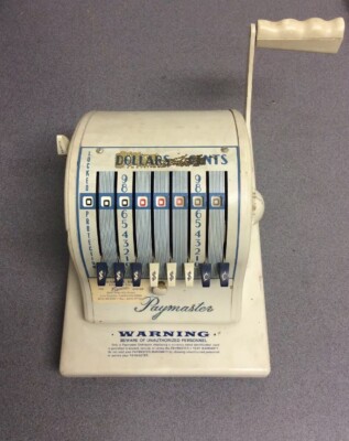 Antique Paymaster Check Writer Machine Series X-2000 Keys | eBay