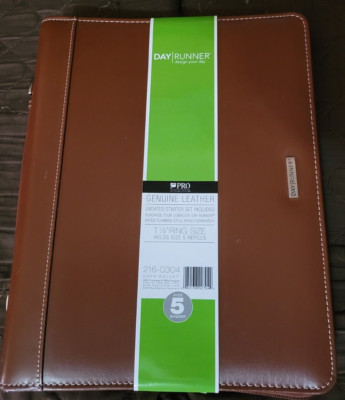 DAY RUNNER leather portfolio | eBay