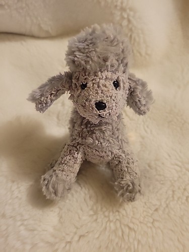 Russ Berrie Frenchie Toy Poodle Dog Plush 5" LUV PETS Gray Puppy ...