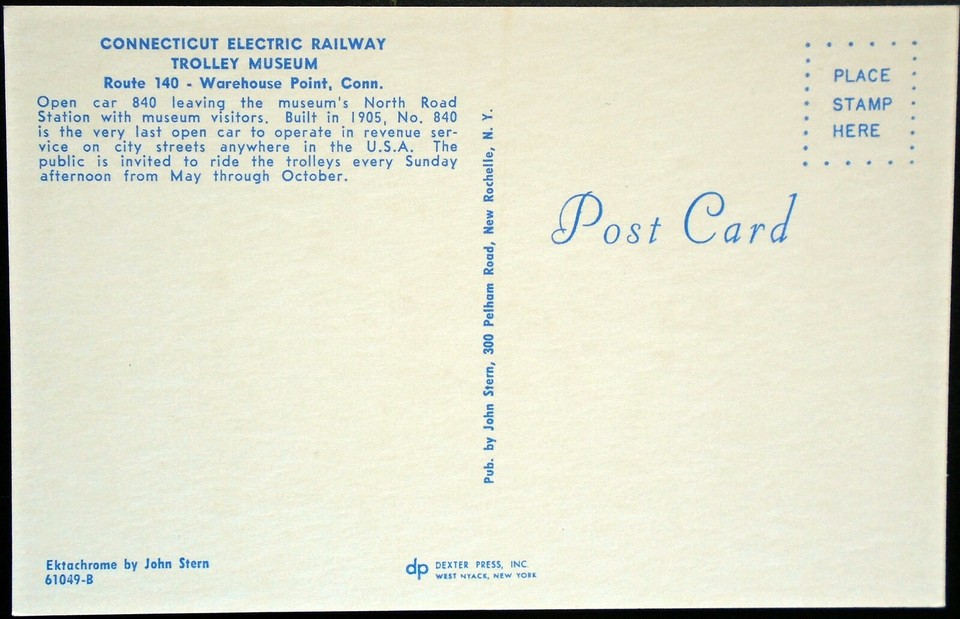 1950s Connecticut Electric Railway Trolley Museum, Rte. 140, Warehouse ...