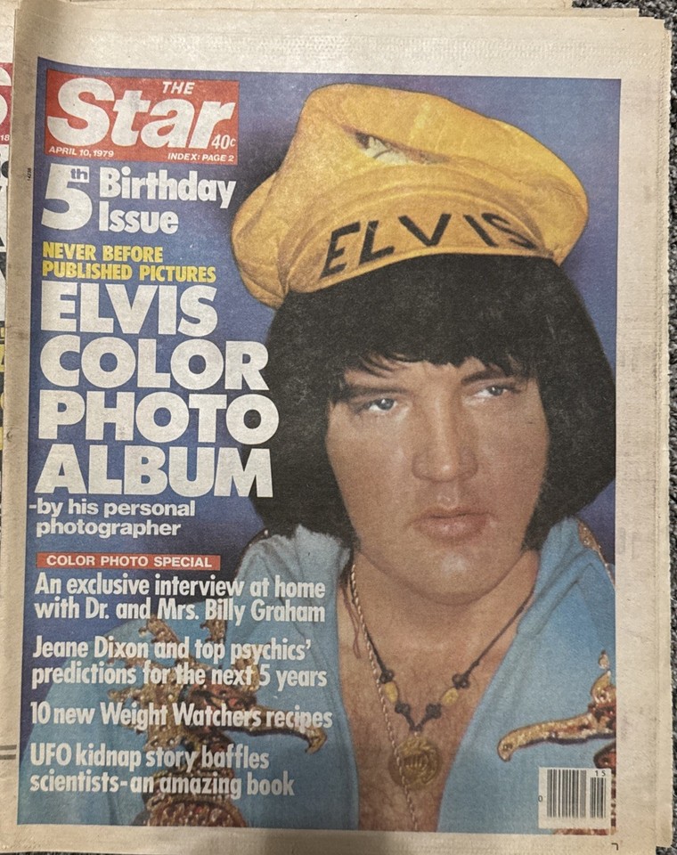 VTG The Star Tabloid Mag. Lot Of 11 1978-1980 Elvis And Many More VG to ...