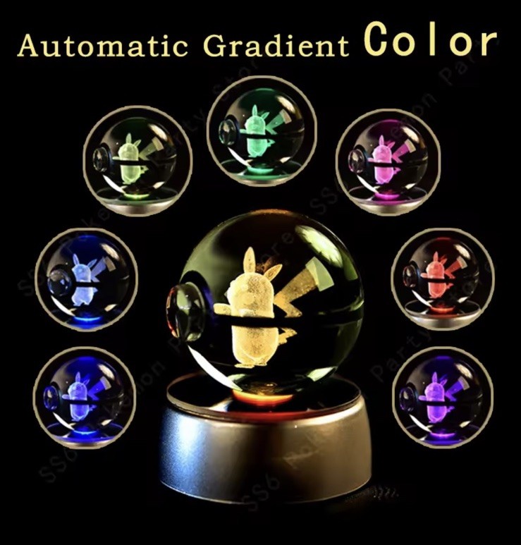 Pokemon Crystal Ball 3D Pokemon 3D Pokeball LED Light MEW | eBay