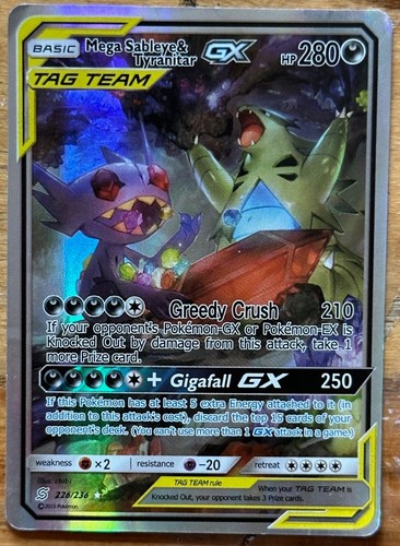 Pokémon TCG Mega Sableye & Tyranitar Tag Team GX Unified Minds 226/236 ...