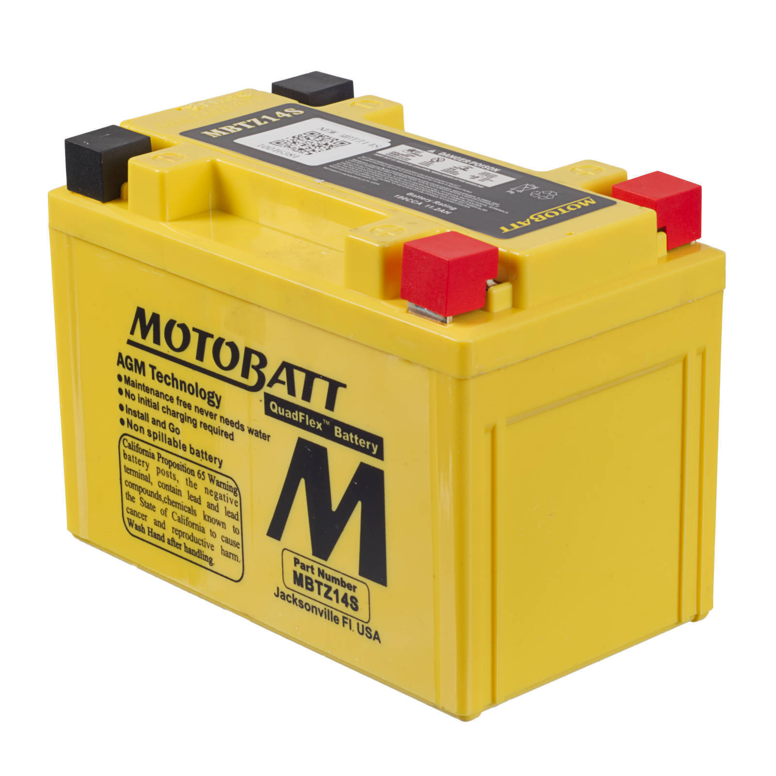 Motobatt 12V 11Ah MBTZ14S AGM Battery for CF Moto 700 CLX Heritage 2022 ...