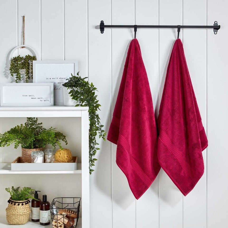 Christy Supreme Hygro Soft Absorbent Bathroom Towel Raspberry Various ...