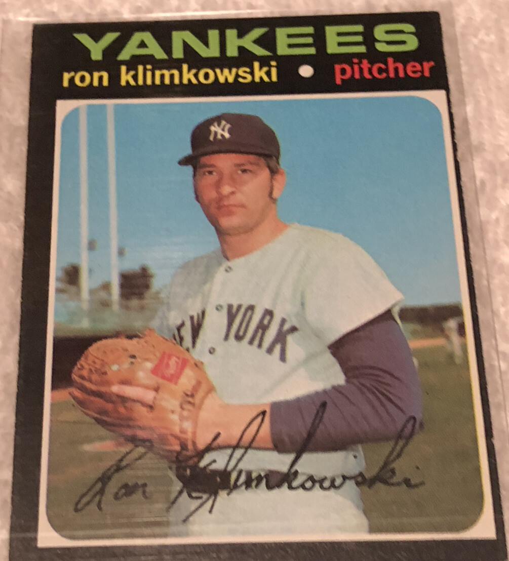 1971 Topps #28 Ron Klimkowski NY Yankees Pitcher | eBay