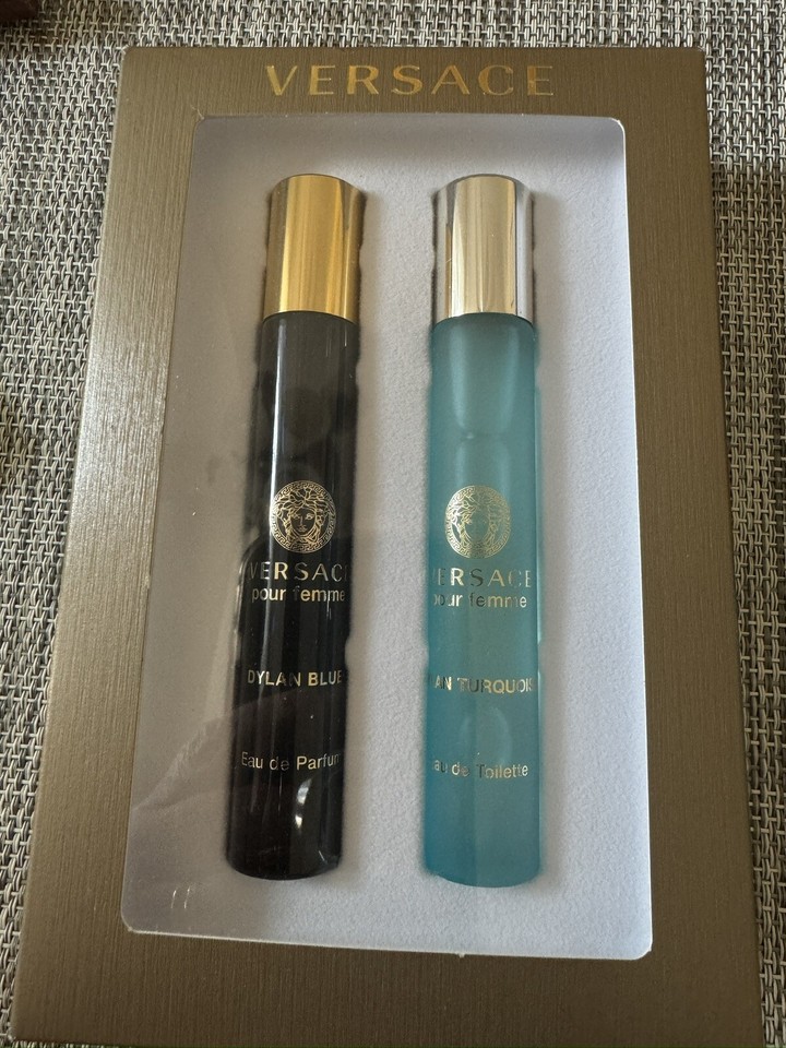 Versace Dylan Blue & Turquoise Travel Spray Set 10ml 0.3fl oz- New | eBay