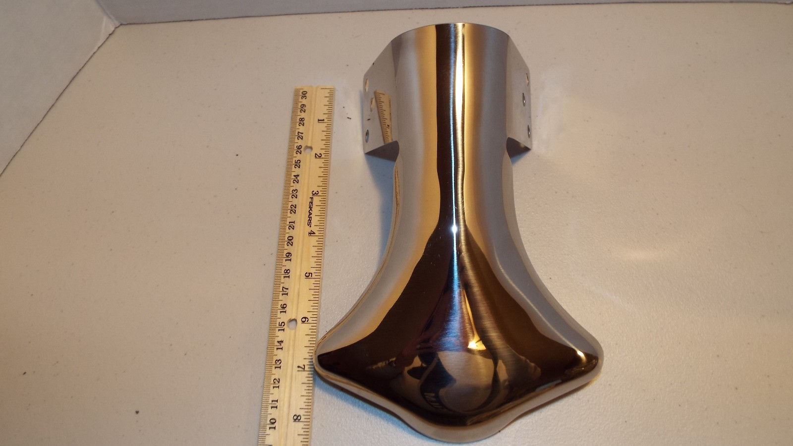 VINTAGE, HOT ROD CHEVY EXHAUST STAINLESS TAIL PIPE DEFLECTOR TIP COVER ...