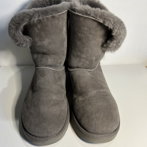 UGG WOMEN BAILEY BUTTON II - 1016226 GREY - SIZE US 9 | eBay