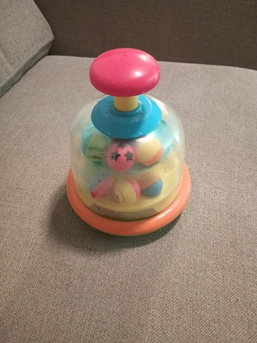 Colorful Baby Spin and Pop Activity Toy - Push Button Rotating Ball ...