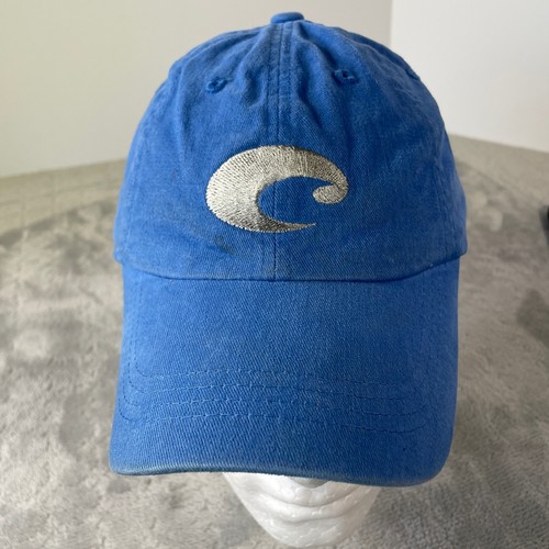 Costa Del Mar Hat Cap Blue Silver Logo Mens Adjustable Strapback | eBay