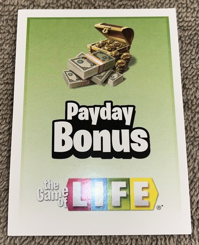 2015 Game Of Life - Payday Bonus Card …..to Meet The President! | eBay
