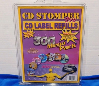 NEW Sealed CD Stomper 300 Matte White CD LABELS + Center & Case Spine ...
