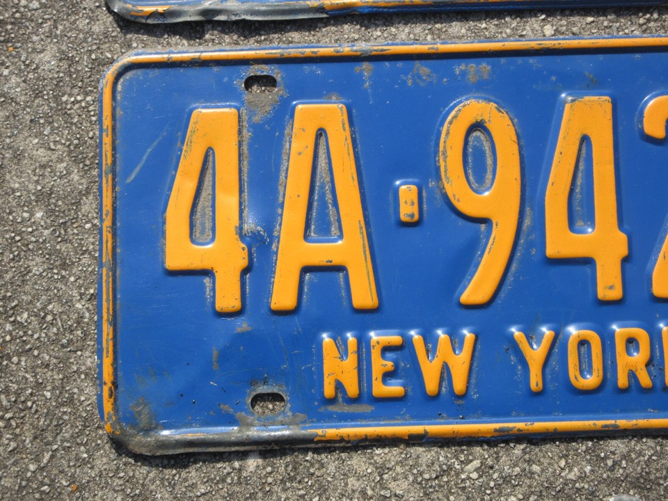 1966 New York License Plate Pair Ford Chevy Dodge 4A9426 Set | eBay