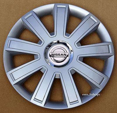 Silver/Black 14" wheel trims, Hub Caps, Covers to fit Nissan Micra,Pixo ...