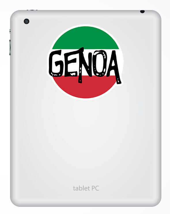 2 x 10cm Genoa Vinyl Stickers - Italy Flag Travel Sticker Laptop ...