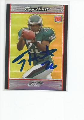 TONY HUNT Autographed Signed 2007 Bowman Chrome ROOKIE card ...