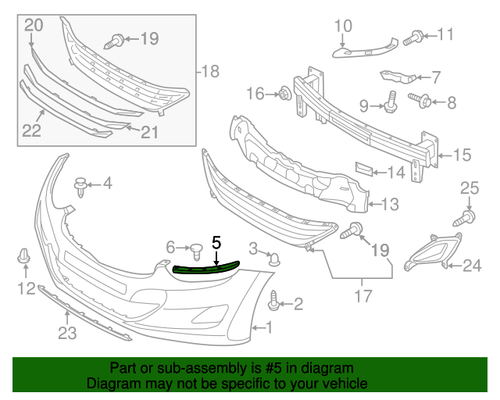 2011-2016 Hyundai Elantra Front Bumper Inner Bracket Right Hand OEM ...