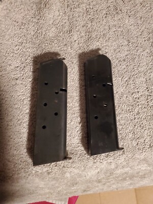 2 M1911 Magazines 45 ACP 7 Round Capacity No Markings | eBay